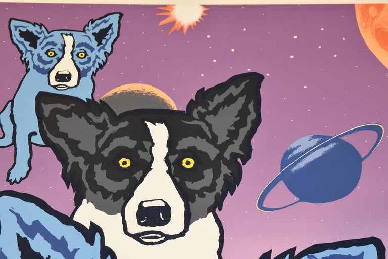 George Rodrigue - Tiffany's Universe - Split Font - Signed Silkscreen ...