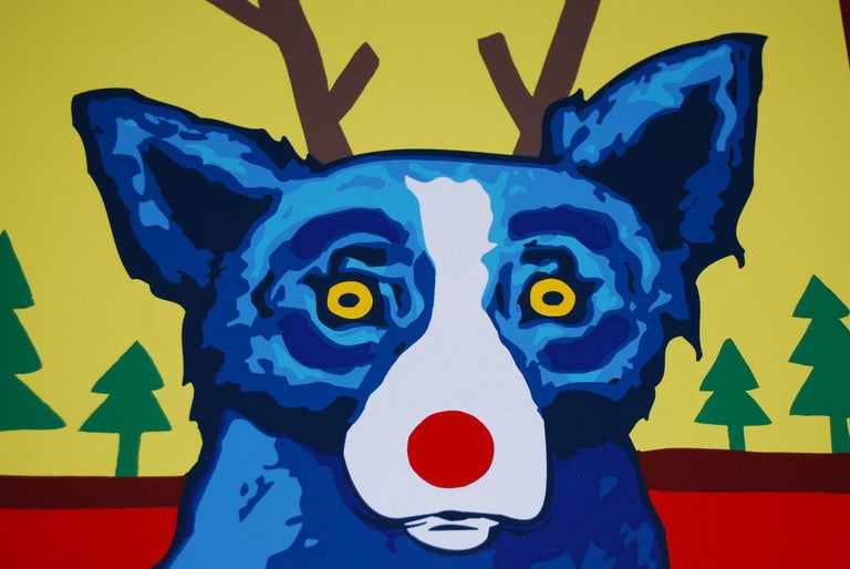 George Rodrigue - Truly Rudy - Signed Silkscreen Print Blue Dog Holiday ...