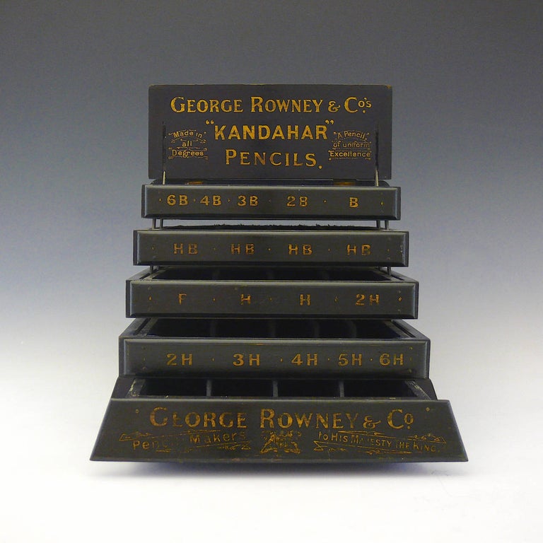 George Rowney and Co. Artist's Pencil Display Case, circa 1910 at 1stDibs