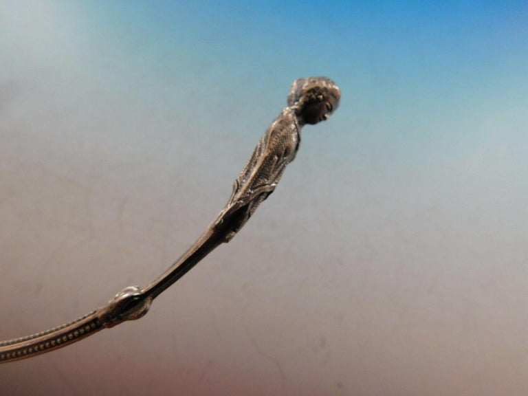 George Sharp Sterling Silver Sauce Ladle GW with 3D Woman and Griffin ...