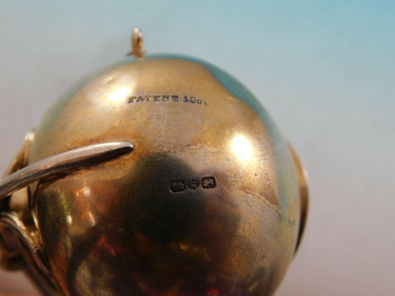 George Sharp Sterling Silver Sauce Ladle GW with 3D Woman and Griffin ...