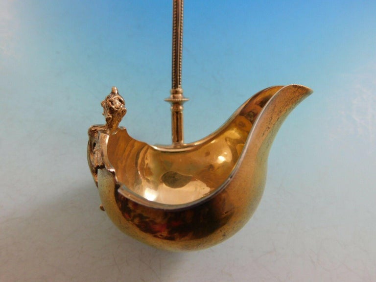 George Sharp Sterling Silver Sauce Ladle GW with 3D Woman and Griffin ...