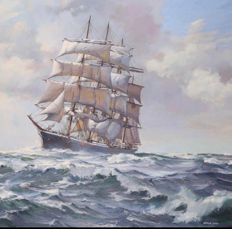 George Shaw b. 1929 - Barque at Sea at 1stDibs | george shaw paintings ...