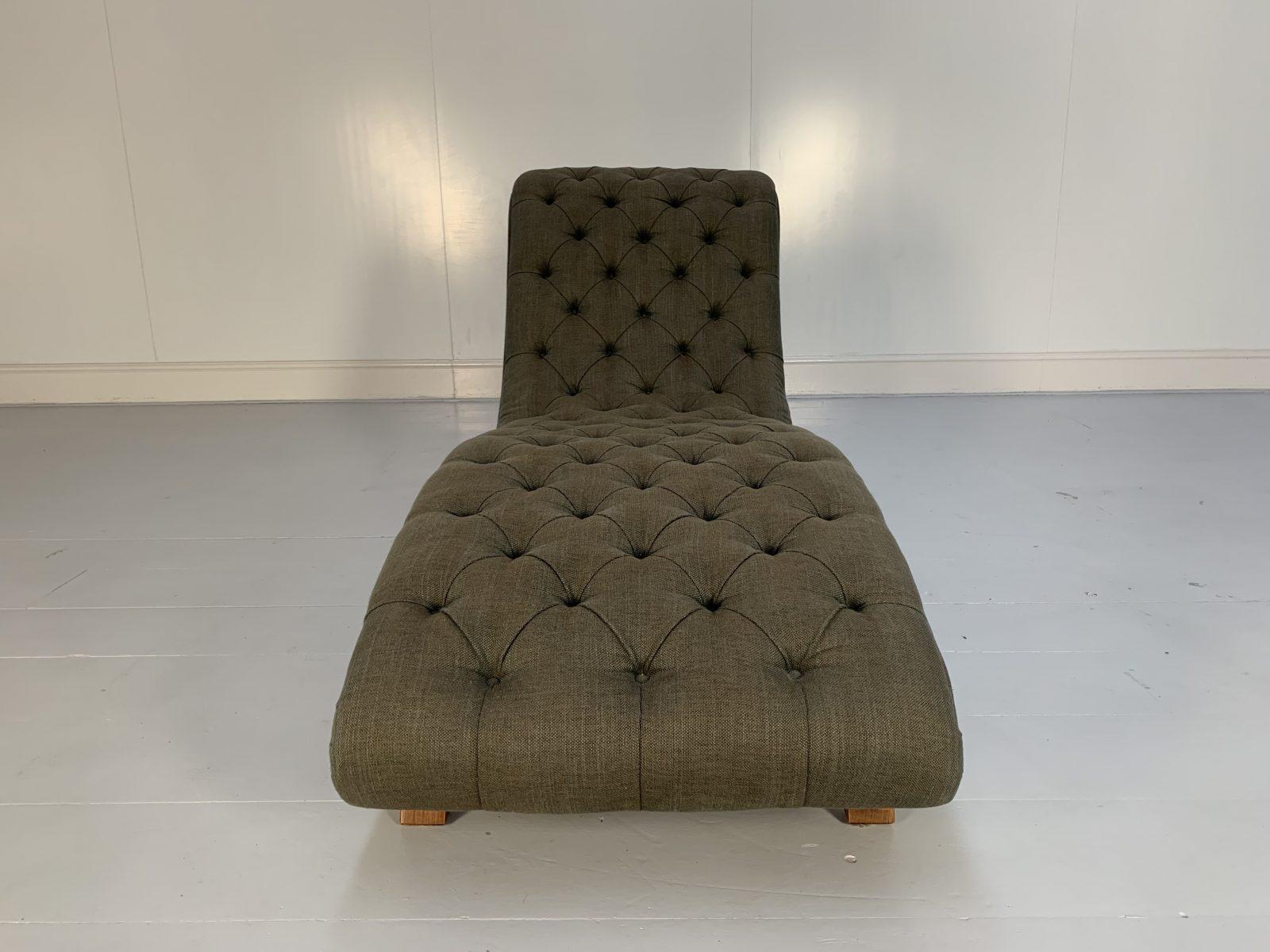 George Smith “Brewster” Chaise Sofa in Grey Linen Fabric For Sale at ...