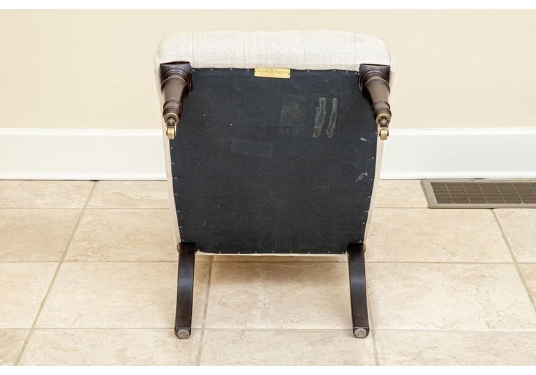 George Smith Handmade Tufted Slipper Chair For Sale at 1stDibs