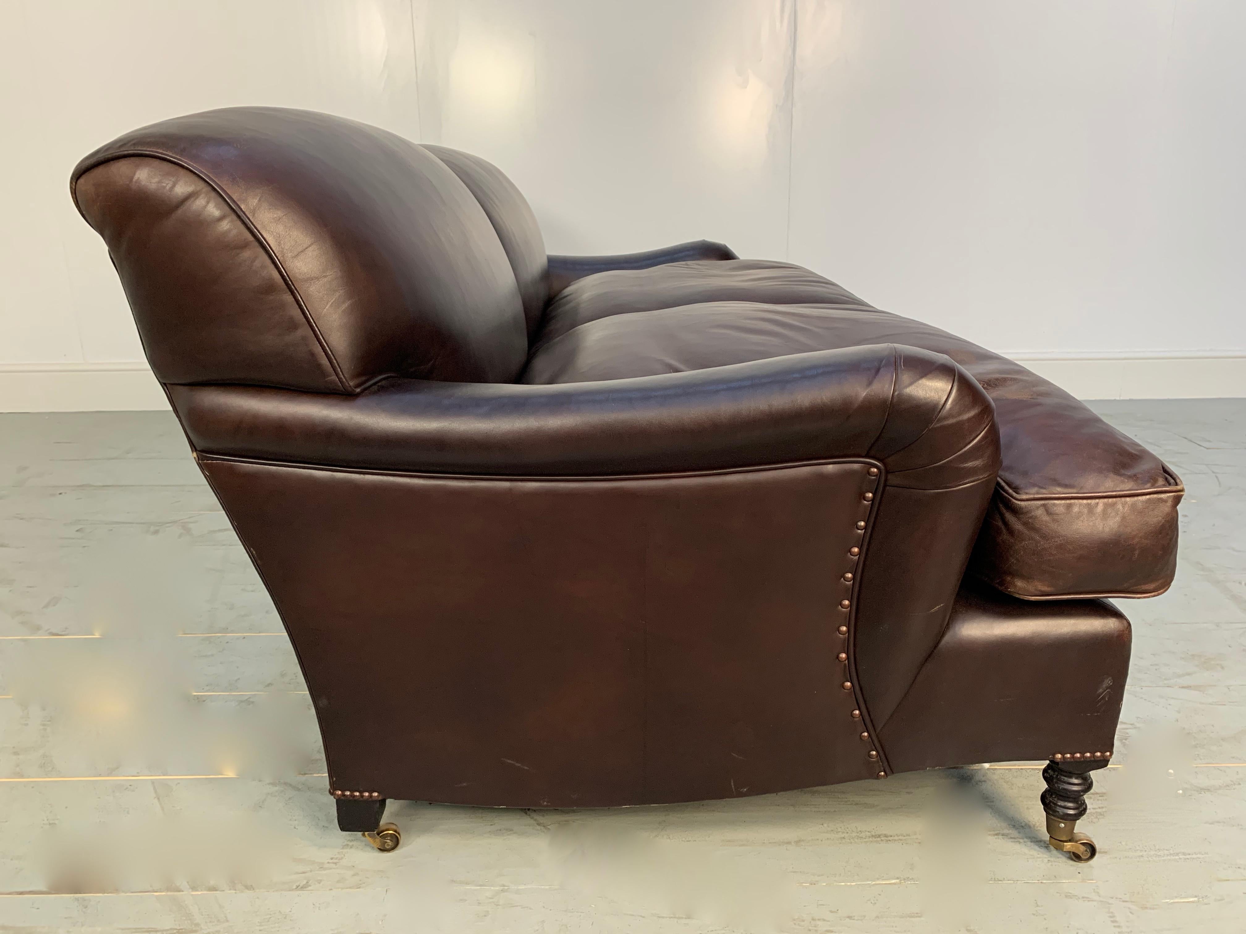 George Smith Signature "Standard-Arm" Large 2.5-Seat Sofa in Cocoa ...