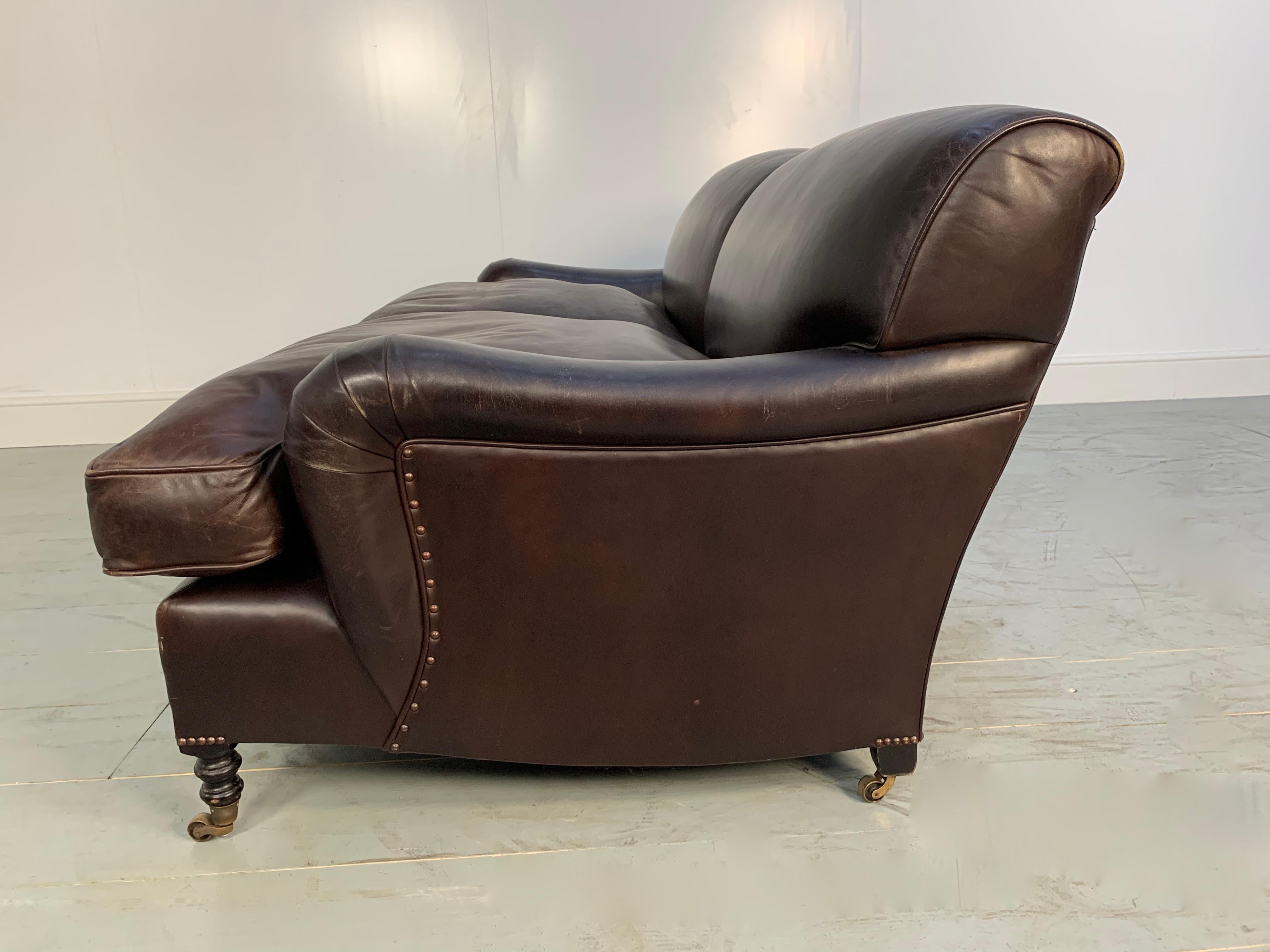 George Smith Signature "Standard-Arm" Large 2.5-Seat Sofa in Cocoa ...