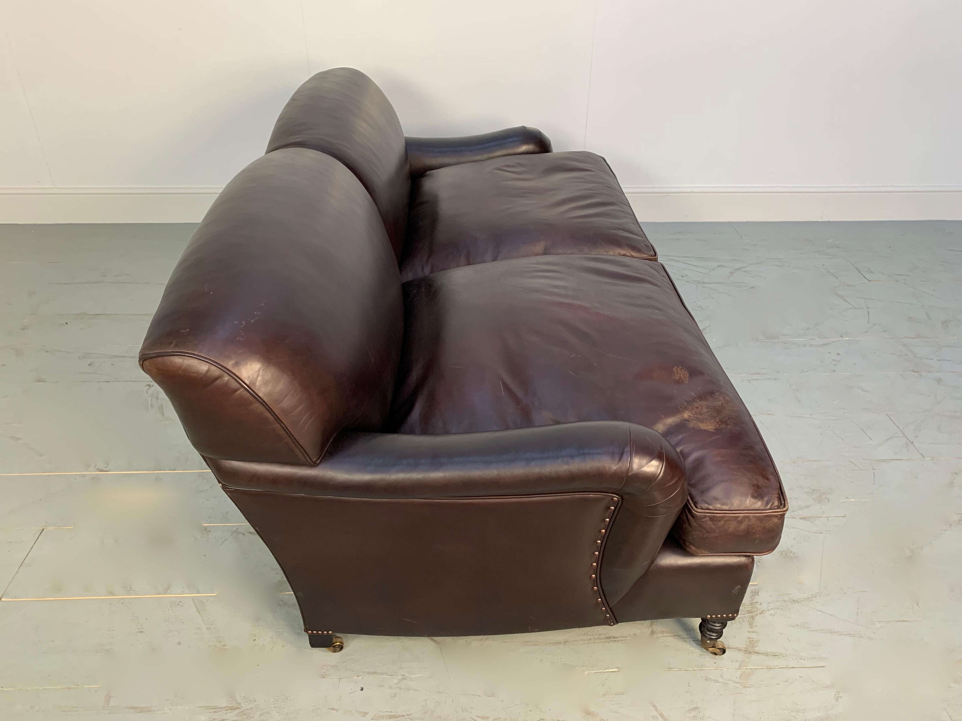 George Smith Signature "Standard-Arm" Large 2.5-Seat Sofa in Cocoa ...