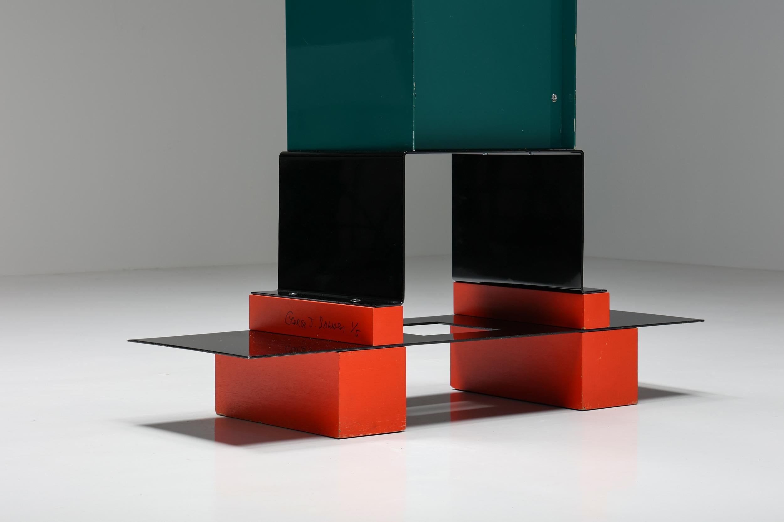 George Sowden, Memphis Milano Floor Clock, Italian Design, 1983 For ...