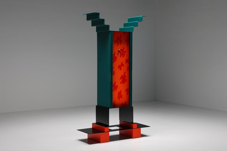 George Sowden, Memphis Milano Floor Clock, Italian Design, 1983 For ...