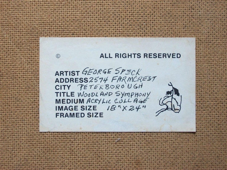 George Speck, Woodland Symphony, Collage and Acrylic on Panel, Canada ...