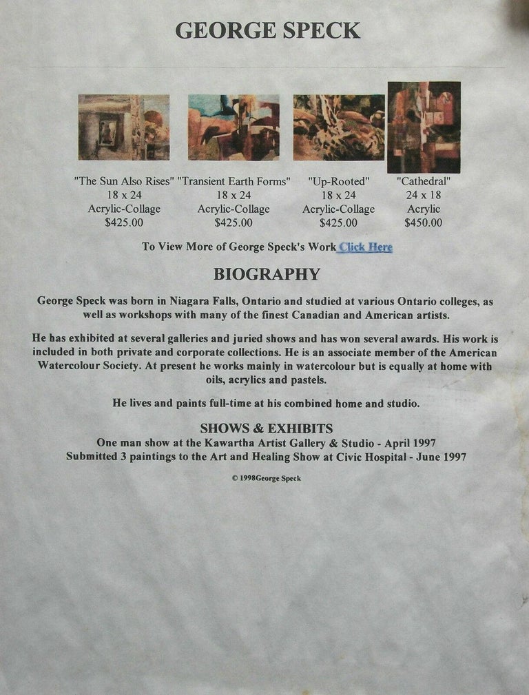 George Speck, Woodland Symphony, Collage and Acrylic on Panel, Canada ...