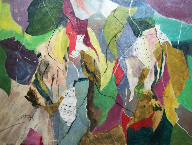 George Speck, Woodland Symphony, Collage and Acrylic on Panel, Canada ...