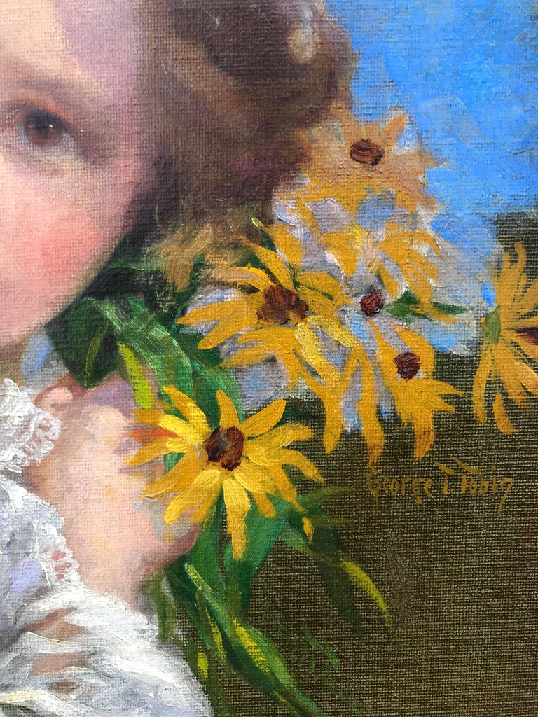 George Timothy Tobin - “Girl with Black-eyed Susans” For Sale at 1stDibs