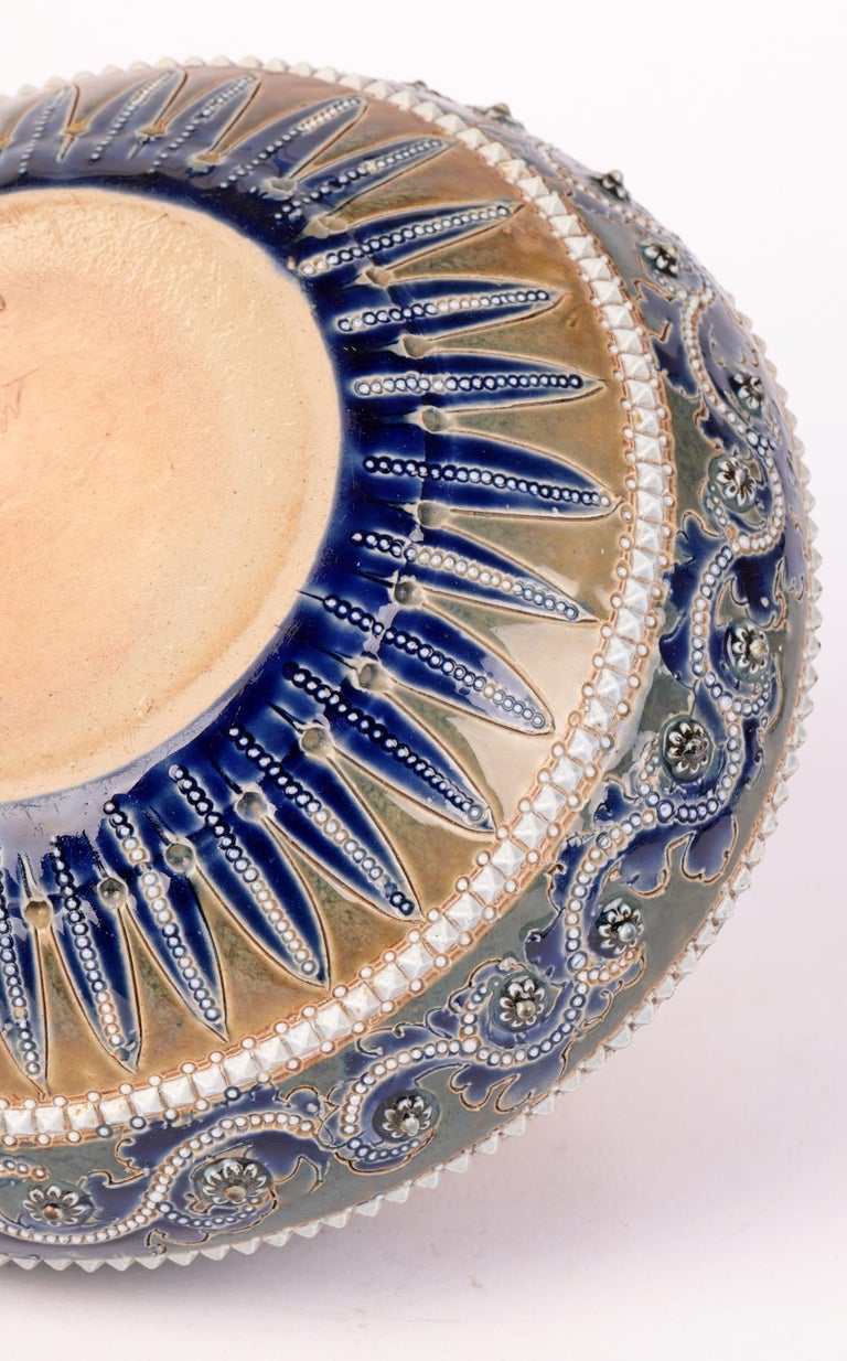 George Tinworth Doulton Lambeth Aesthetic Movement Pottery Bowl, 1879 ...