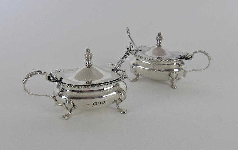 Antique Sterling Silver Mustard Pots from the Goldsmiths and ...