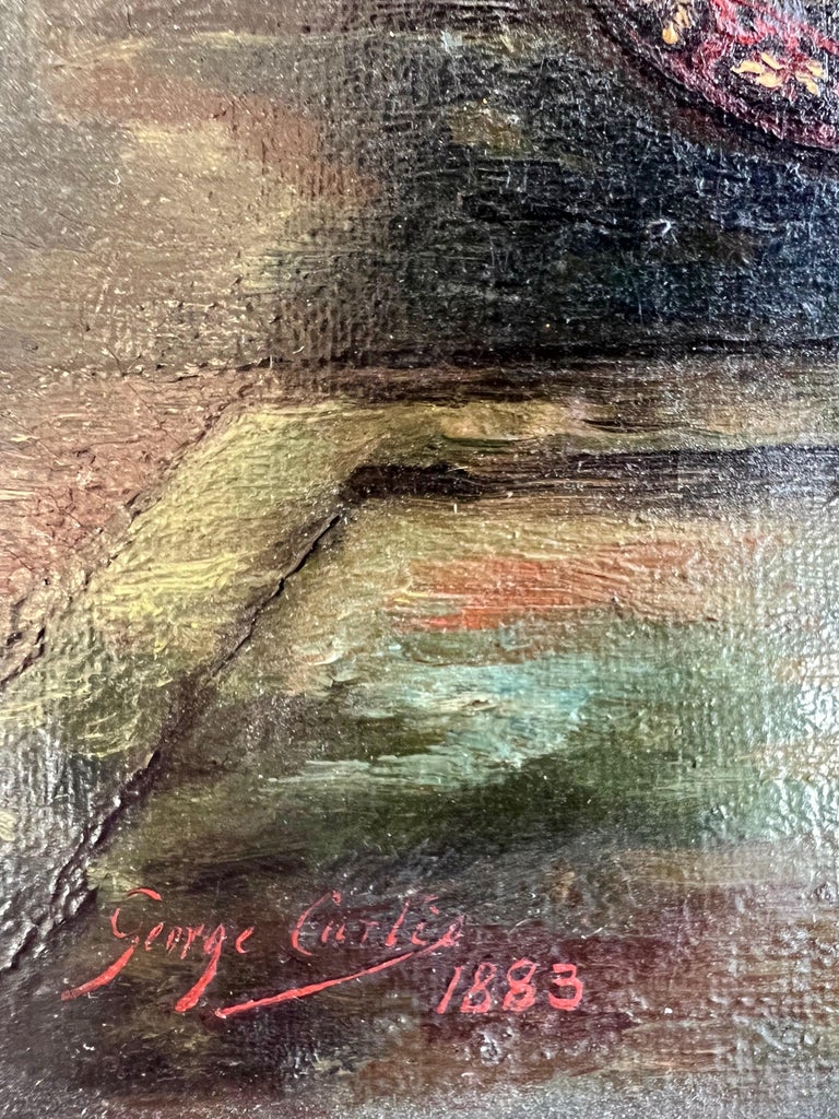 George Vaughan Curtis “Female Nude in Hammock” Neoclassical Oil Painting, 1883 For Sale at 1stDibs