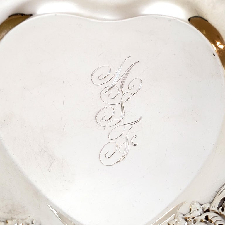 George W. Shiebler Small Heart / Shield Plate with Monogram For Sale at ...