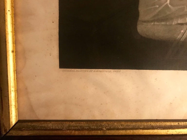 "George Washington and His Family", circa 1864 Framed Lithograph For ...