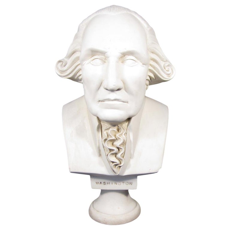 George Washington, Faux Marble Bust For Sale at 1stDibs