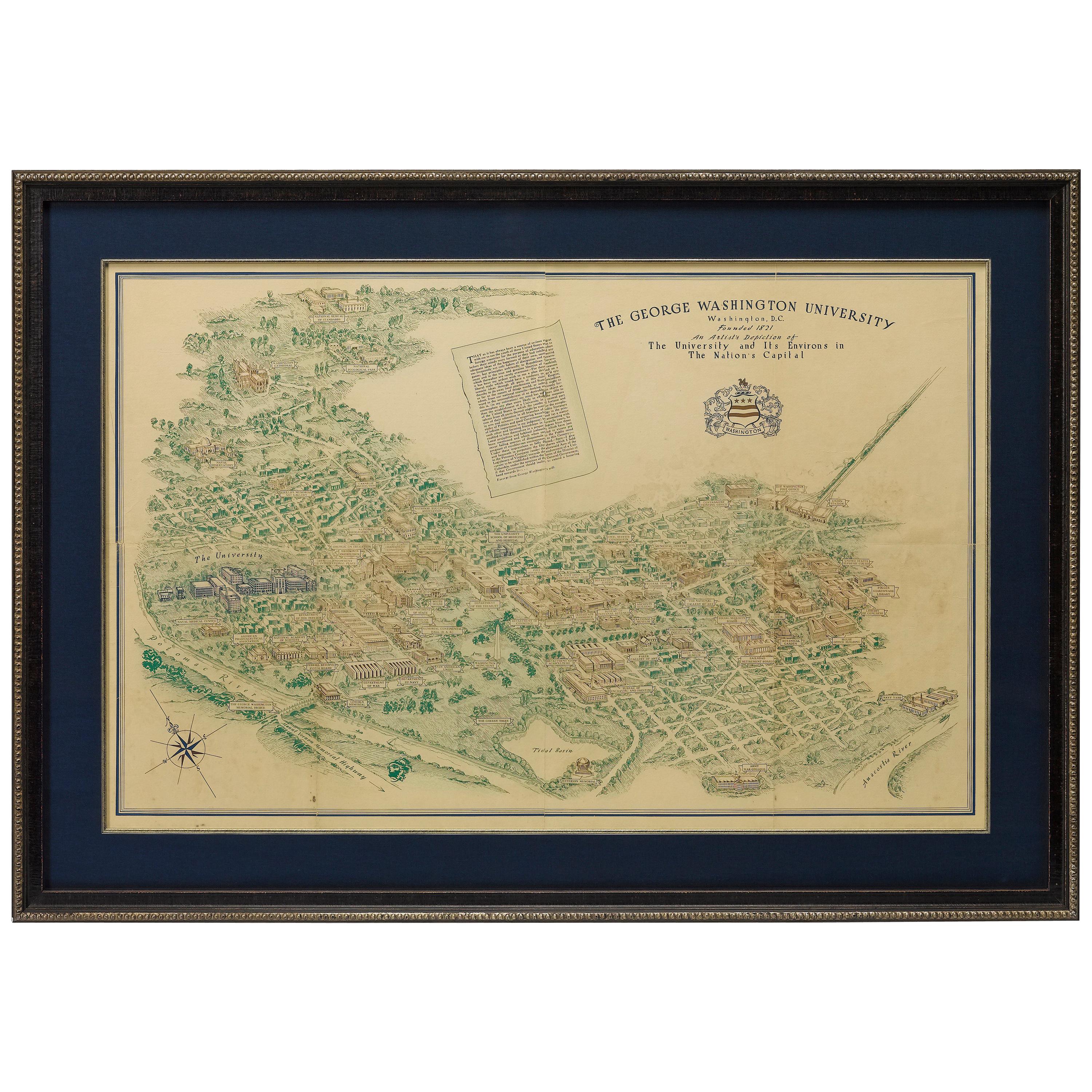 Rare Antique Bird's-eye View Map of The Island of Malta, 1729 For Sale ...