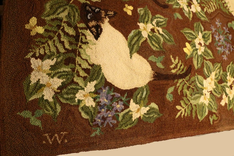 George Wells Hooked Rug For Sale at 1stDibs