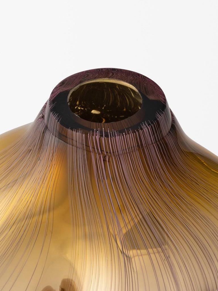 George William Bell - Abstract Form Study in Gold, Silver, and Pink II ...