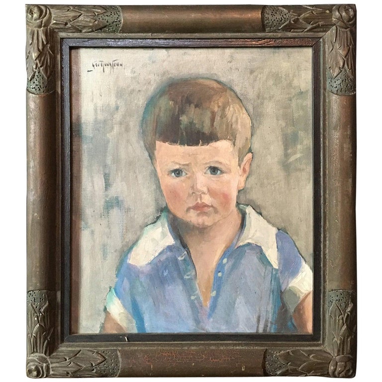 Georges Alphonse Rousseau 'BOY' Painting at 1stDibs