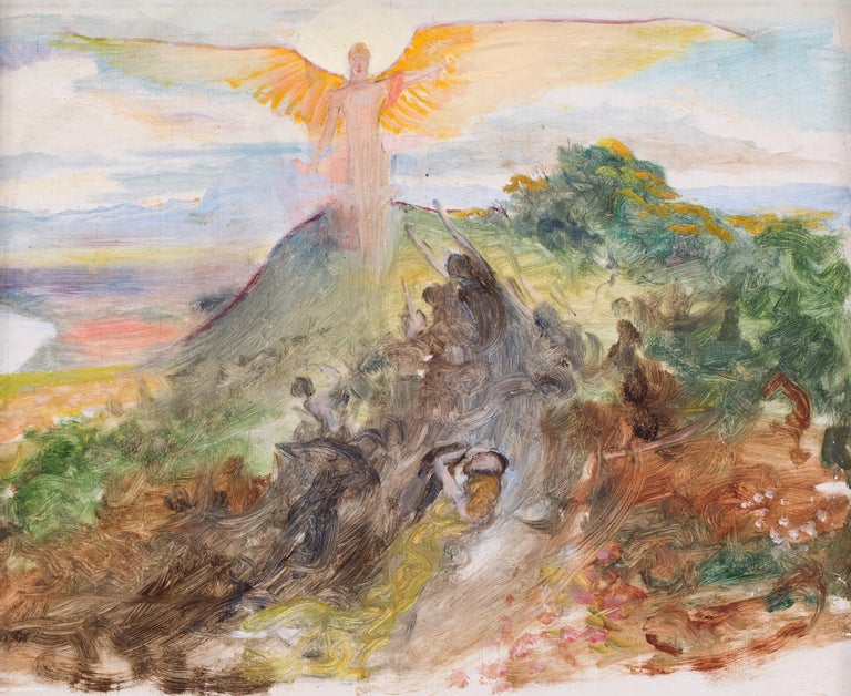 Georges Antoine Rochegrosse - Rochegrosse, 19th Century, a triptych of ...