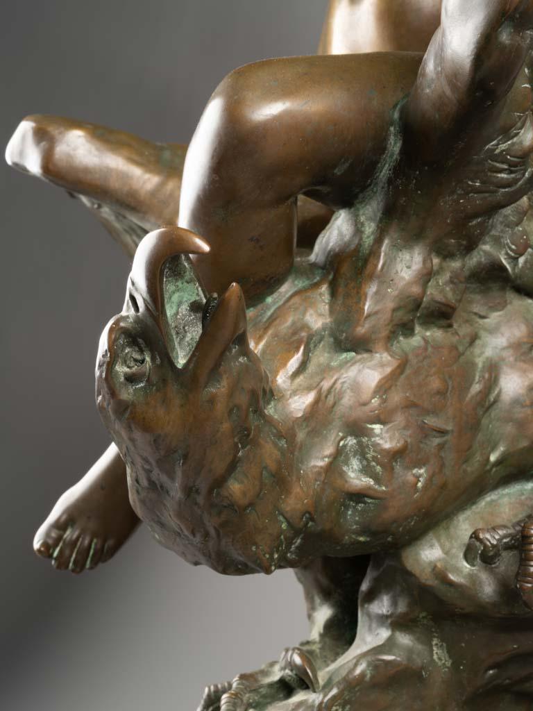 Georges Bareau (1866-1931, France) : "Diana riding the eagle Jupiter ...