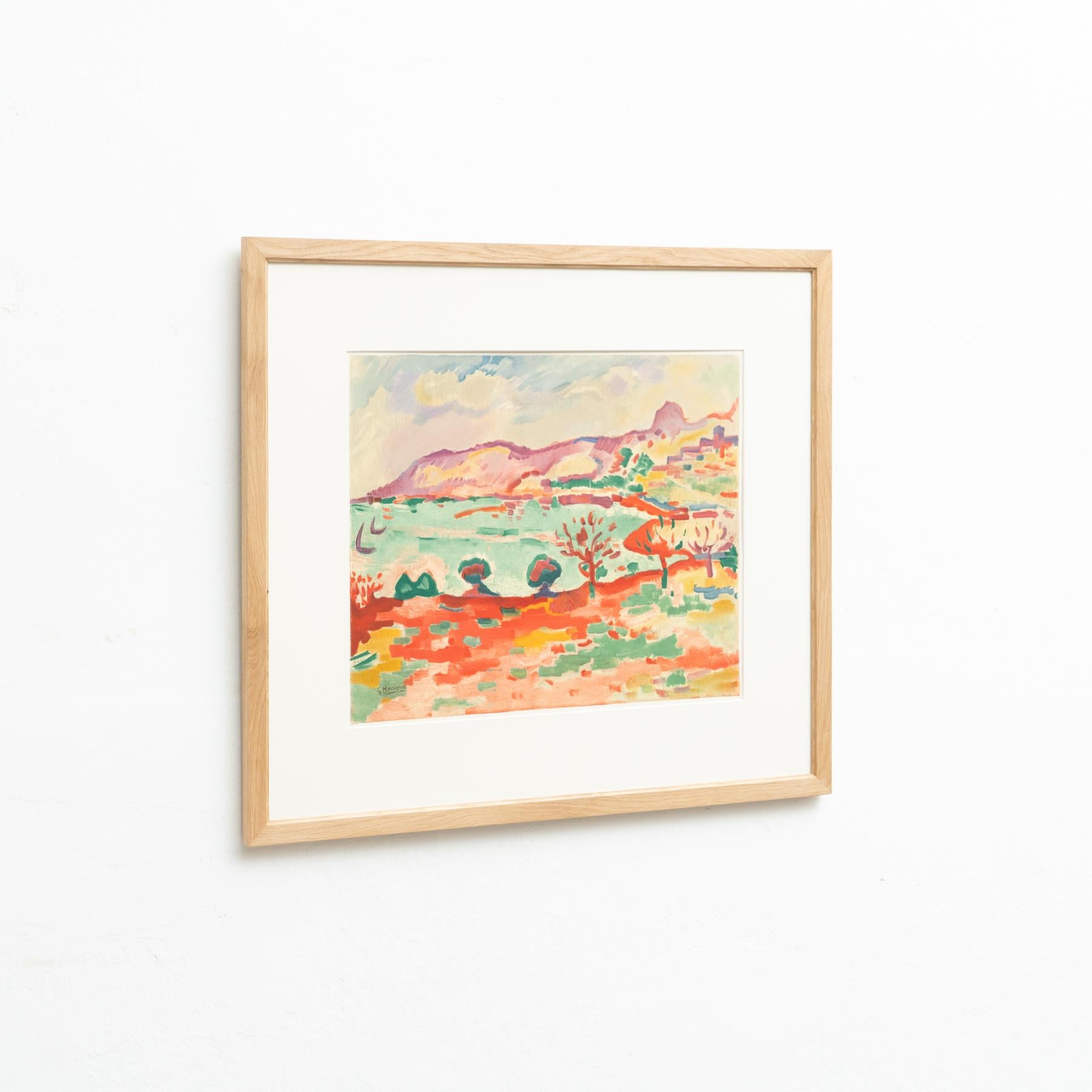 Georges Braque Framed Paysage à Lestaque Color Lithography Circa