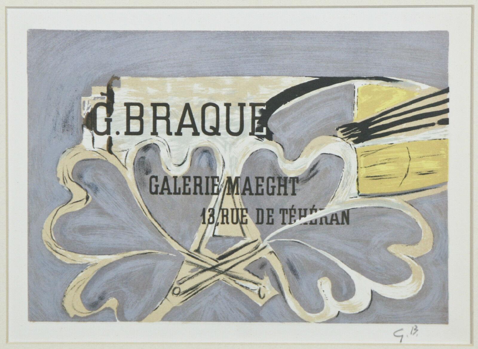 Georges Braque - Georges Braque Signed Lithograph 6 1/2"x9" "Galerie ...