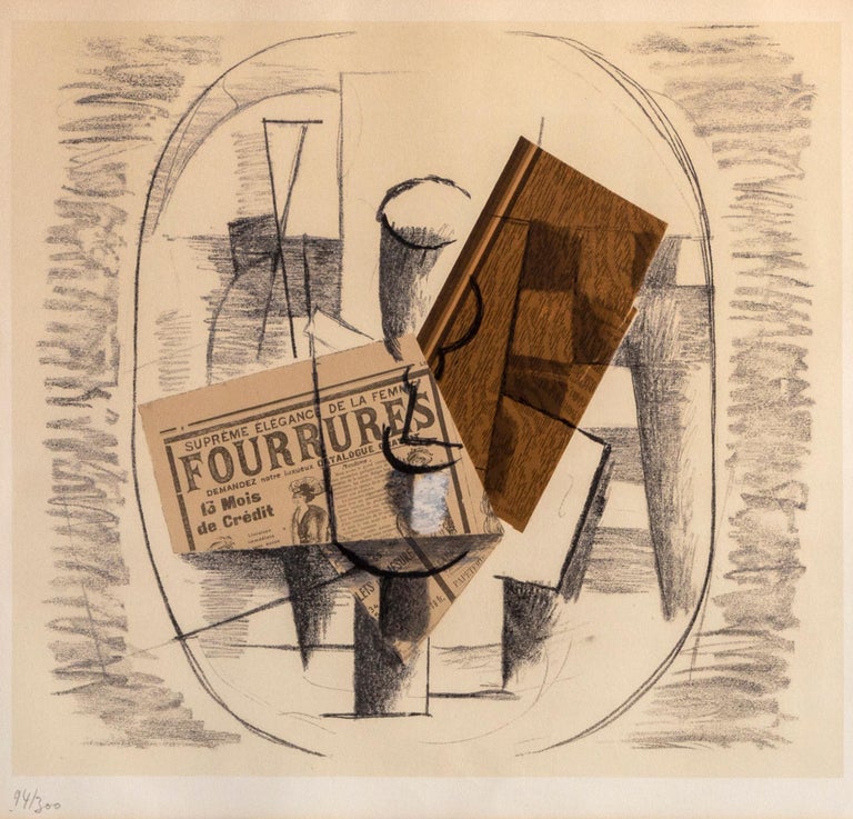 Papier Colle II, Cubist Composition by Georges Braque 1963 For Sale at ...