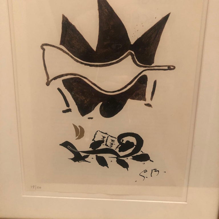Georges Braque - White Dove - original modern lithograph by classical ...