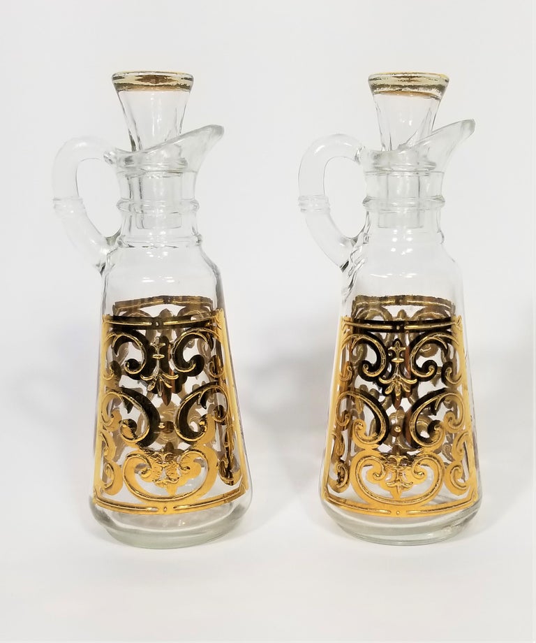 Georges Briard 22-Karat Gold Cruet Set 1960s Midcentury For Sale at 1stDibs