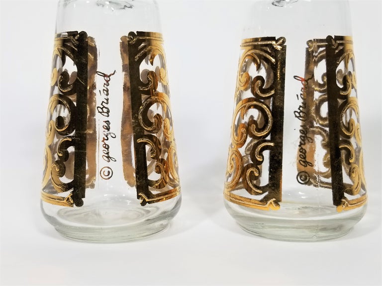 Georges Briard 22-Karat Gold Cruet Set 1960s Midcentury For Sale at 1stDibs