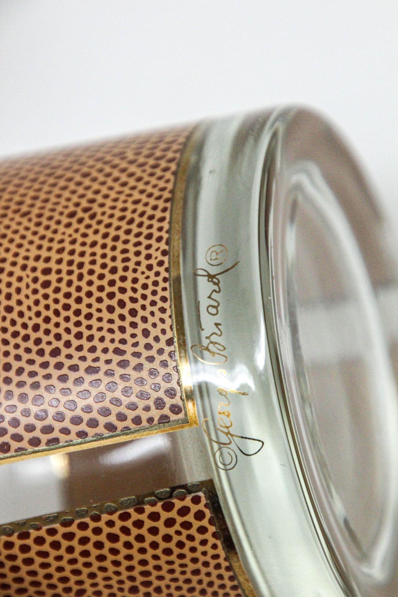Georges Briard Brown and Gold Snake Skin Vintage 1950s Drinking Glasses ...
