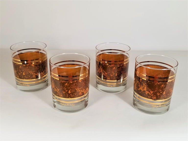 Georges Briard Midcentury Cocktail Glassware, Set of 4 at 1stDibs