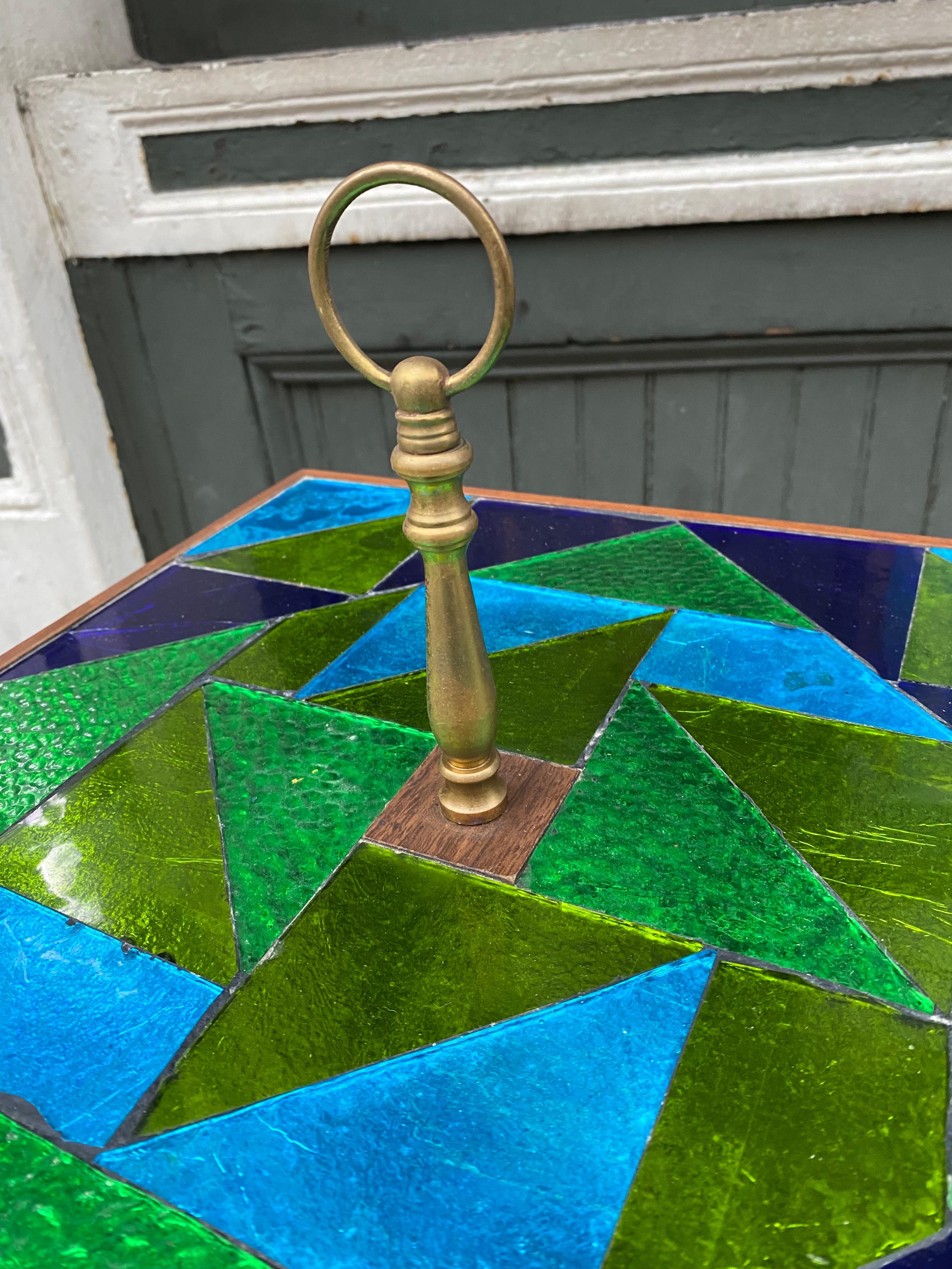 Georges Briard Glass Top Drink Table For Sale at 1stDibs