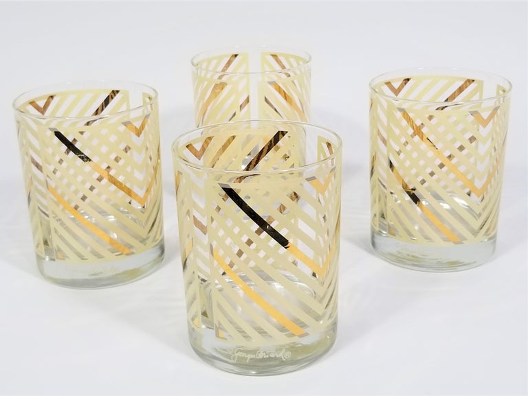 Georges Briard Glassware Barware 1970s Mid Century For Sale at 1stDibs