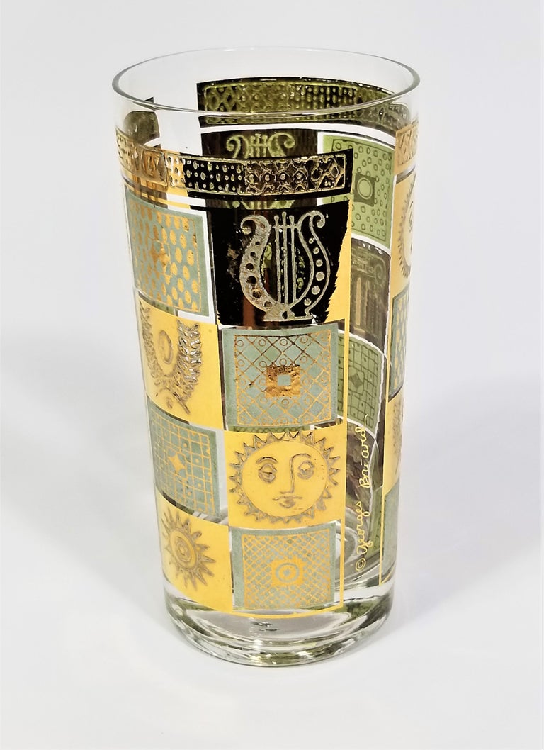 Georges Briard Signed Glassware Barware 1960s Mid Century at 1stDibs