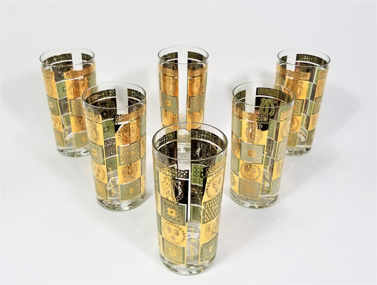 Georges Briard Signed Glassware Barware 1960s Mid Century at 1stDibs