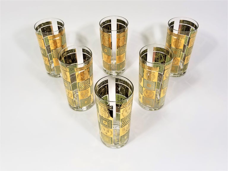 Georges Briard Signed Glassware Barware 1960s Mid Century at 1stDibs
