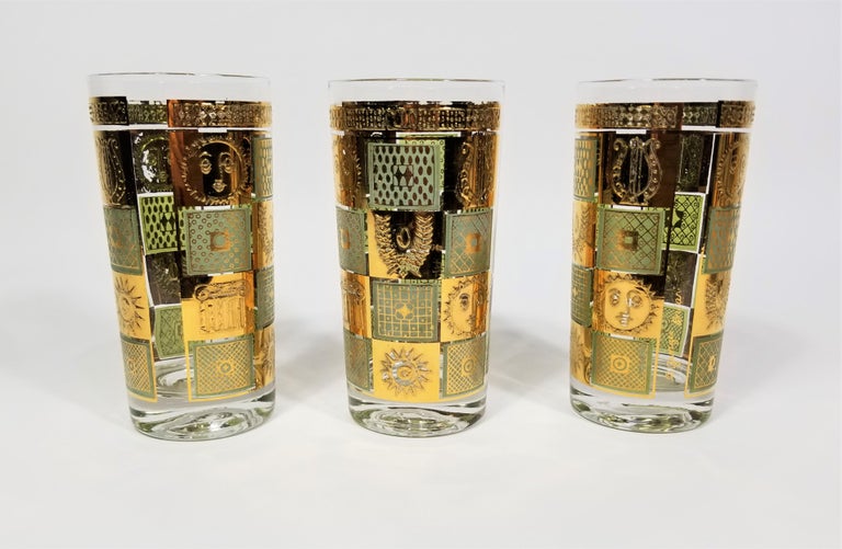 Georges Briard Signed Glassware Barware 1960s Mid Century at 1stDibs
