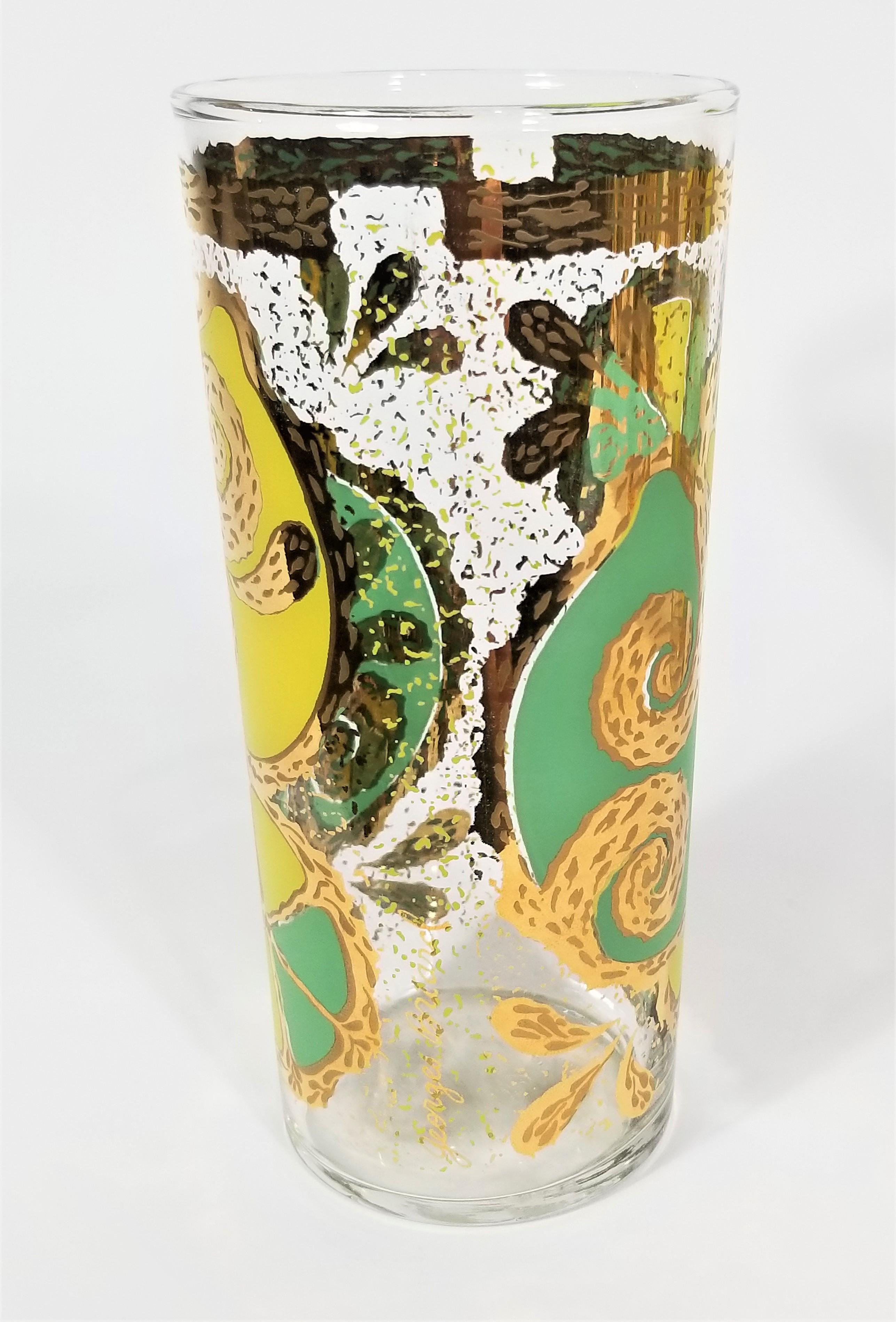Georges Briard Signed Midcentury Glassware Barware at 1stDibs
