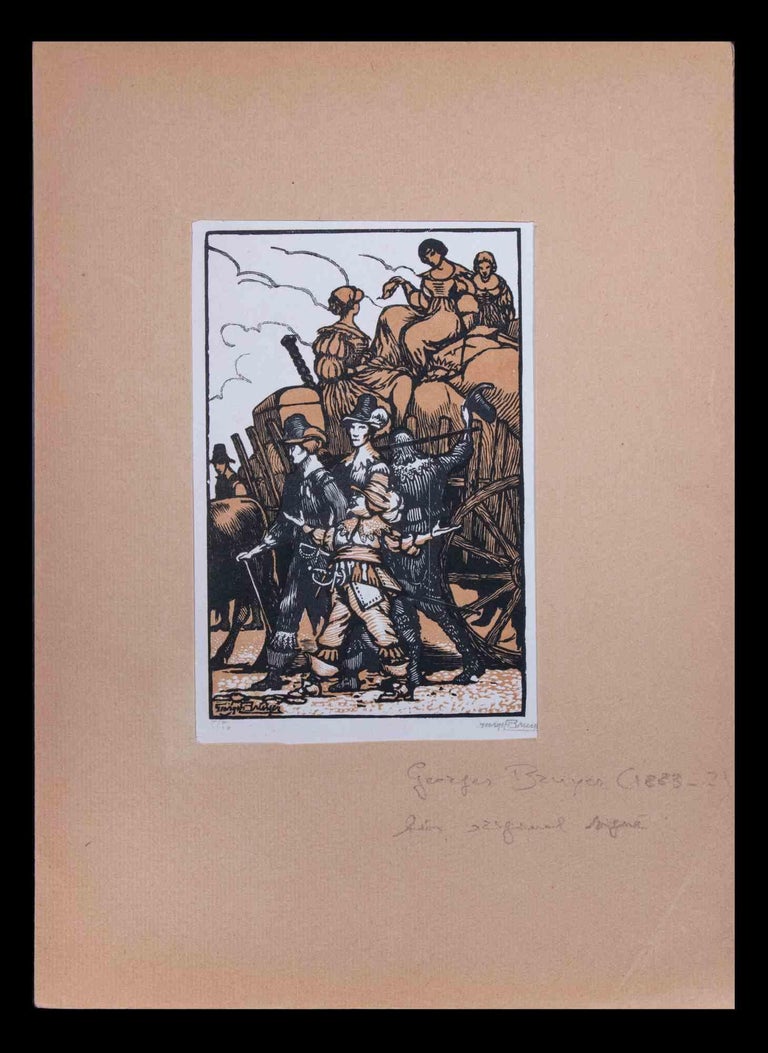 Georges Bruyer - The Migration - Woodcut Print by Georges Bruyer ...