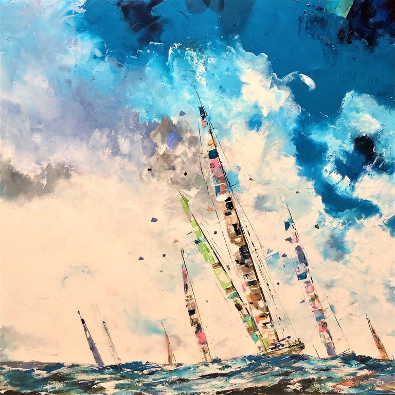 Georges Cabot - Au Large - Abstract Oceanscape Painting by GECA For ...