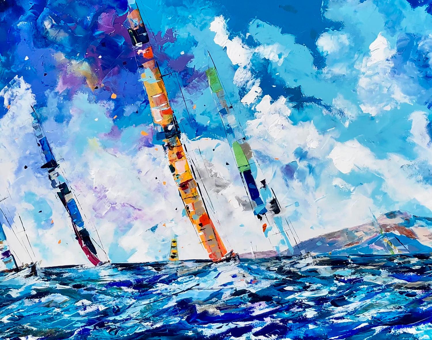 Georges Cabot - Jour De Tempête - Boats In The Ocean - Abstract ...