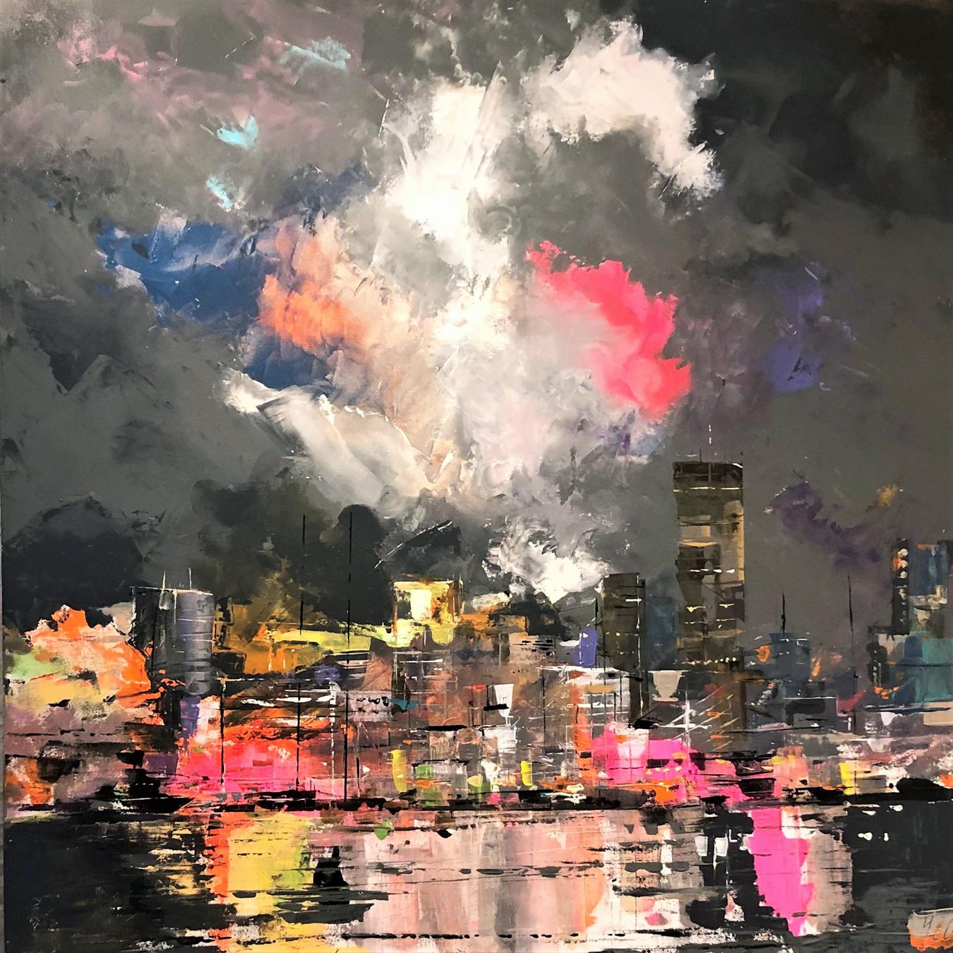 Eric Le Pape - Sauzon By Night - Ships In The Ocean - Landscape ...