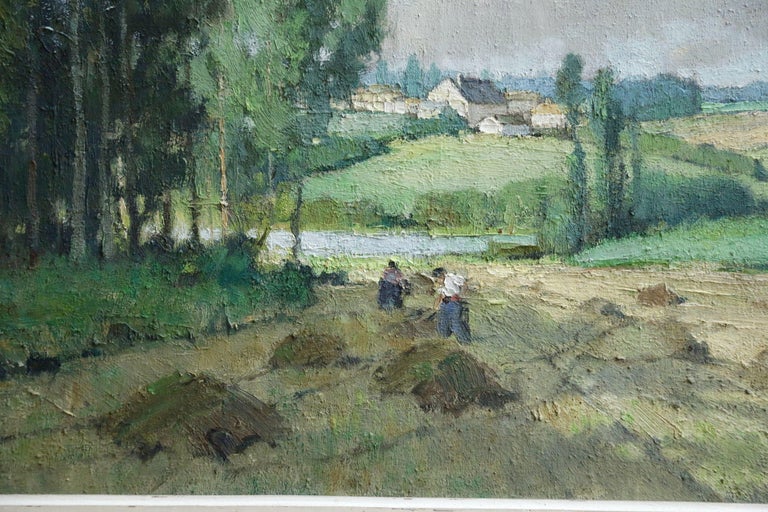 Georges Charles Robin - Harvesting - 20th Century Oil, Figures and ...